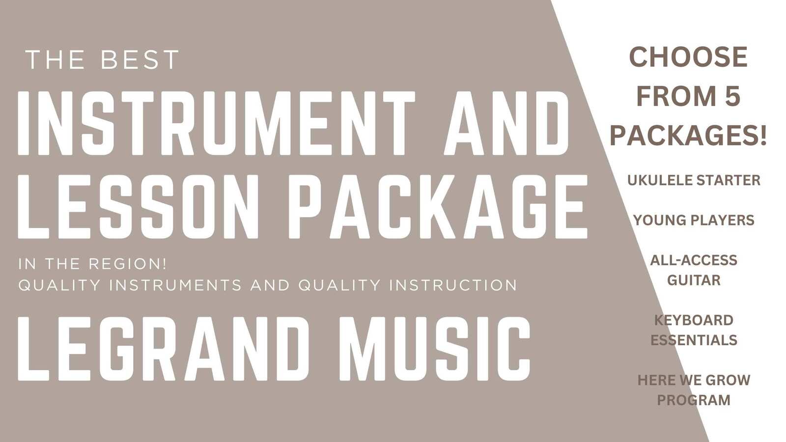 Music Instrument and Lesson Packages | LeGrand Music